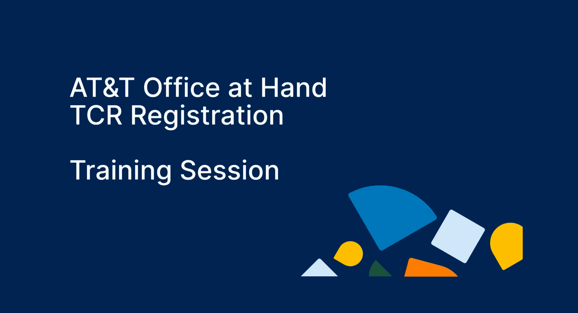 TCR Registration - AT&T Office@Hand | Get Started