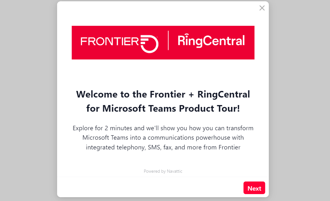 Product tour | Frontier + RingCentral