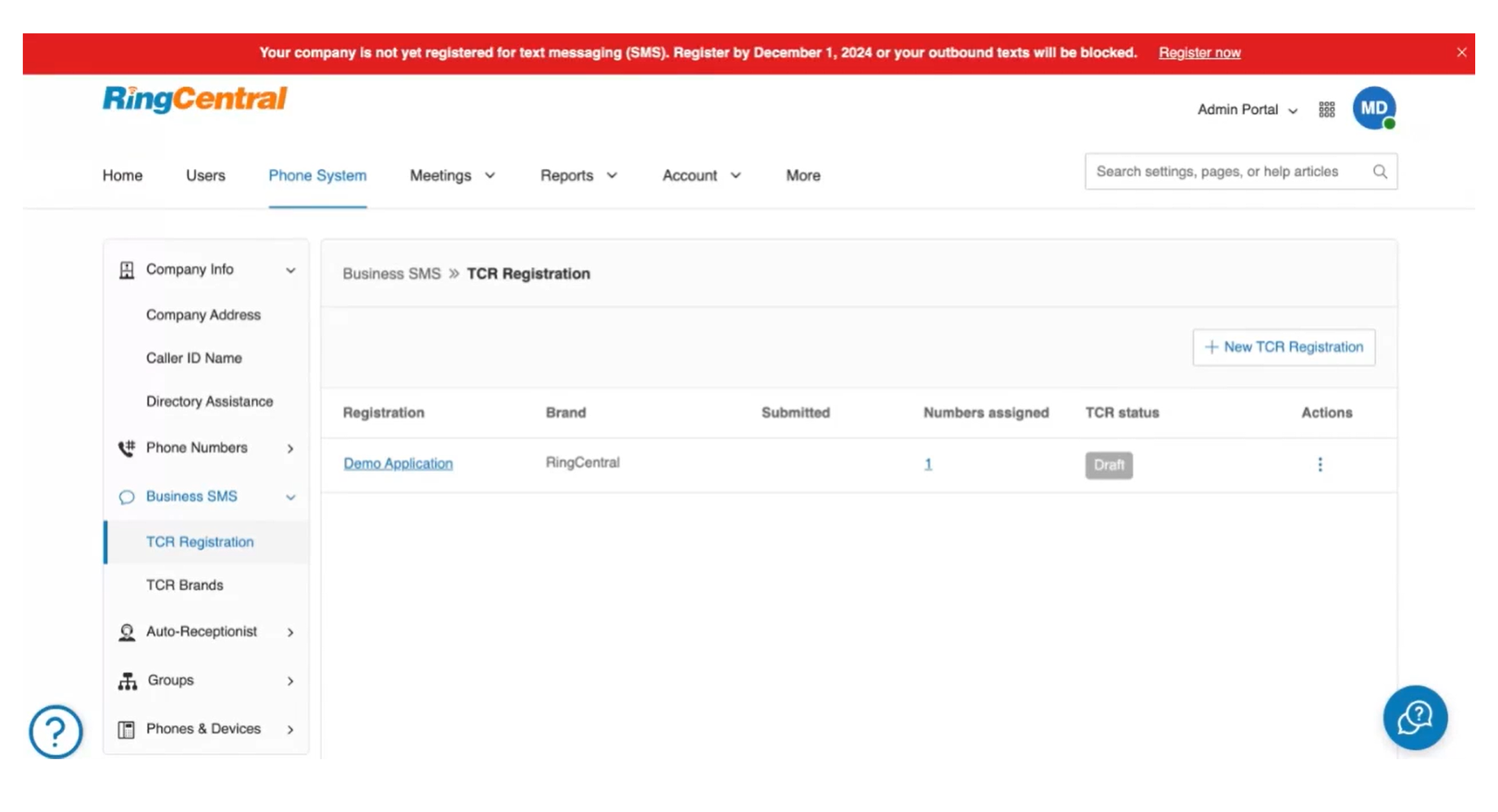SMS Campaign Registration